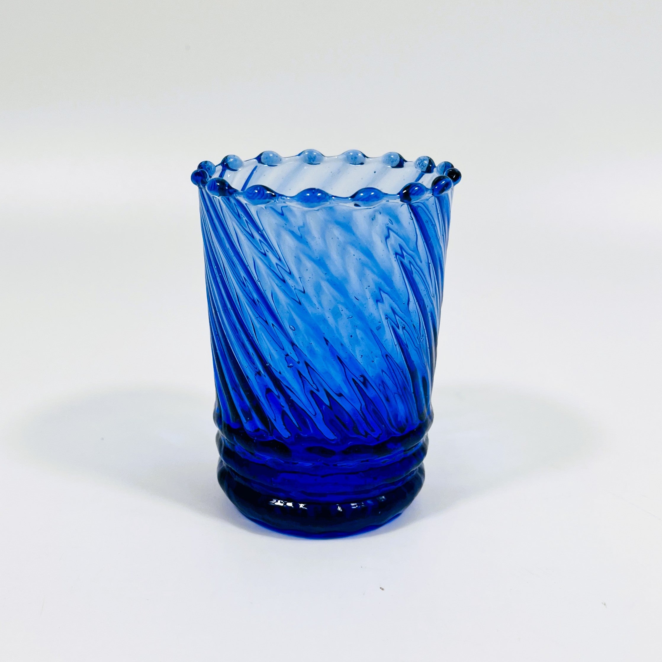 Moroccan Handmade Recycled Glass Ripple Demi Twist Tumbler 150ml – Jarapa